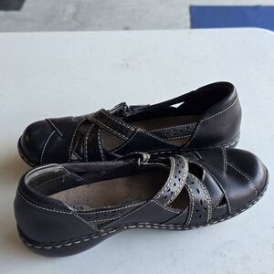 Clarks | Shoes | Clarks Collection Loafers 8m Women Black Leather Shoes ...